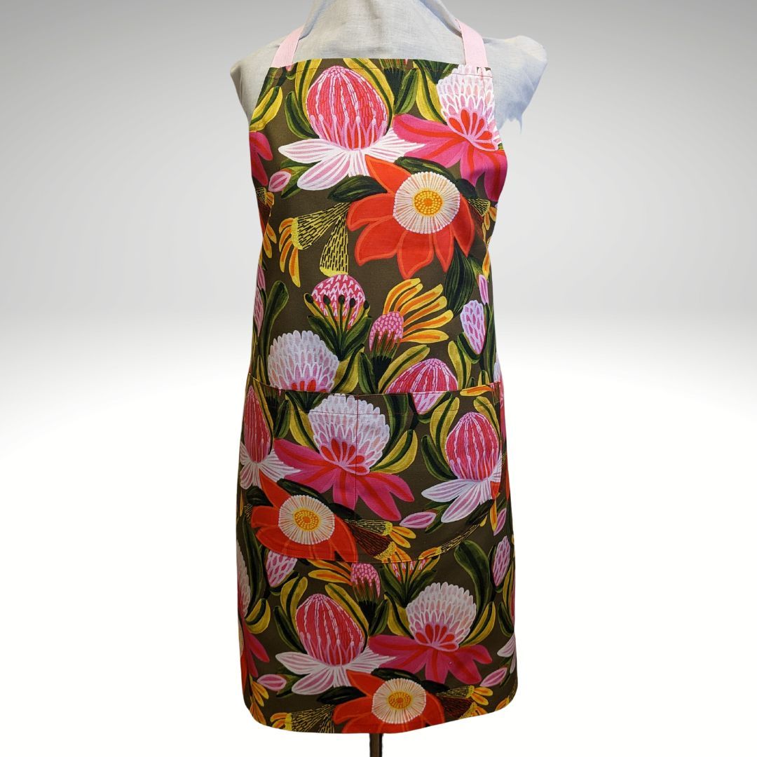 Australian wildflowers apron – Handmade by Brambleberry